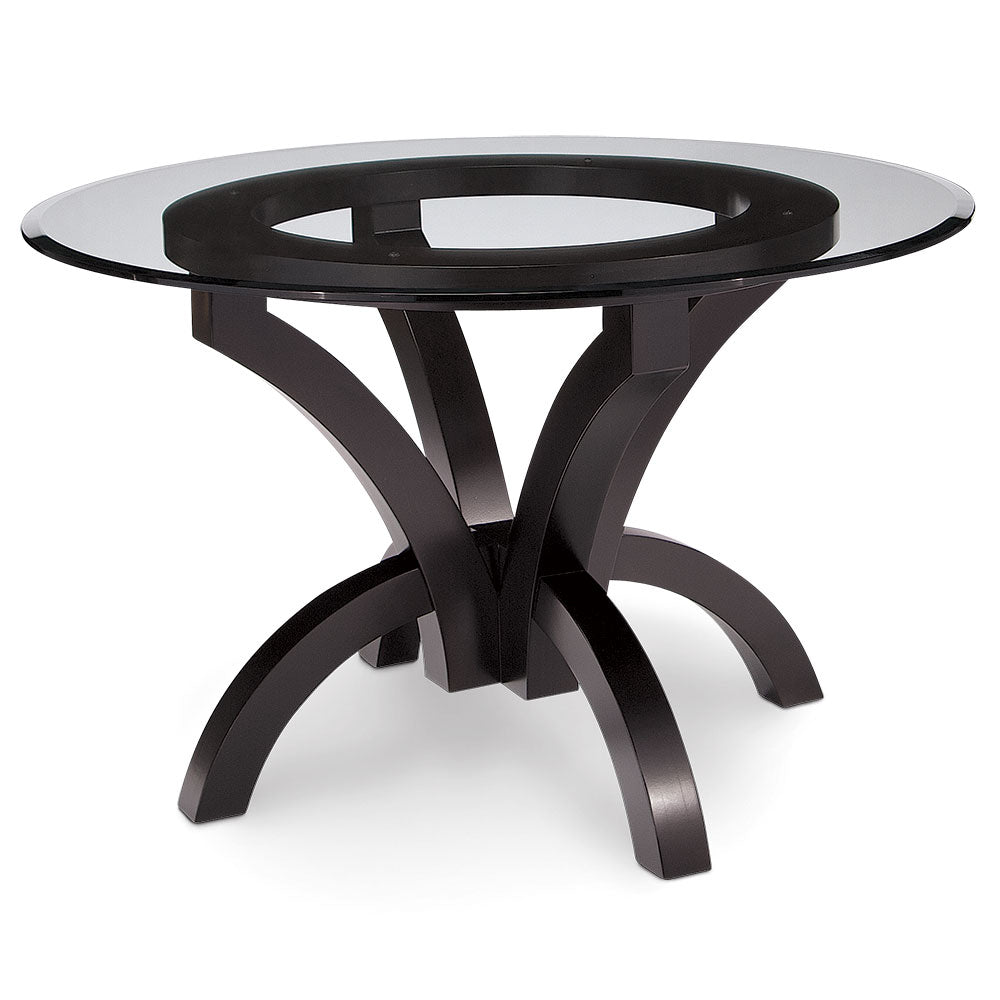 Adeline Single Pedestal Table with Glass Top – Simply Amish